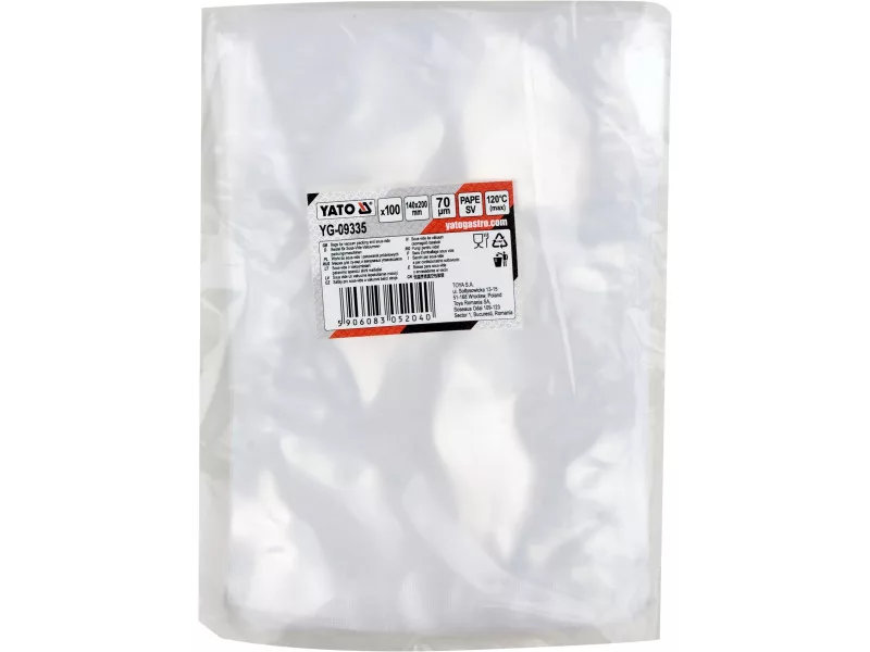 YATO GASTRO Sous vide főzhető vákuumtasak 140 x 200 mm (100